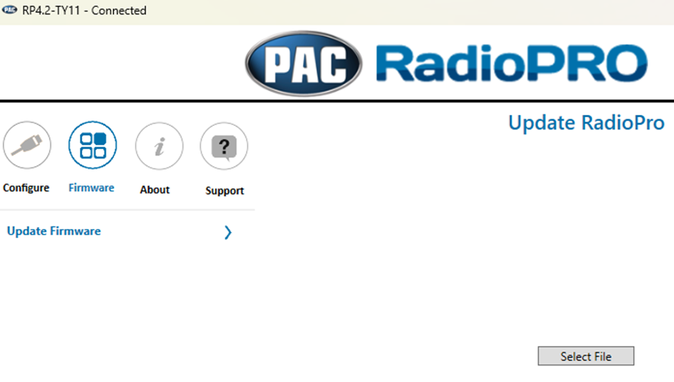 Tutorial for updating a PAC RadioPro interface – PAC